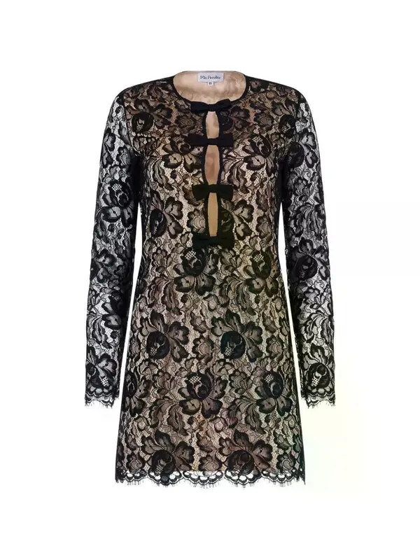 MIA PECULIAR Lace Bows Mini Dress