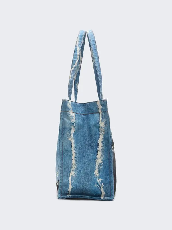 Acne Studios Denim Print Tote Bag - Blue