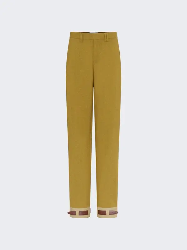JEAN PAUL GAULTIER Tailored Trousers With Belted Cuffs - Green
