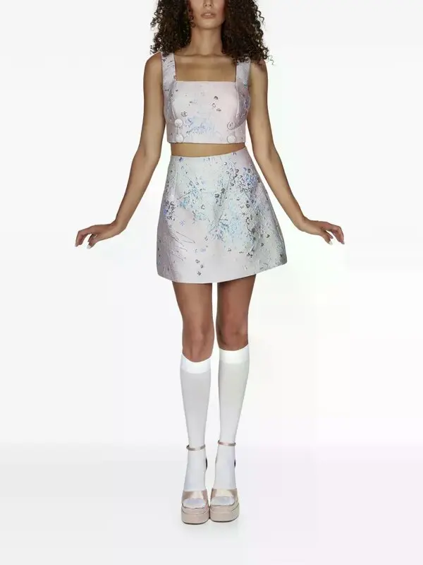 MIA PECULIAR Brocade Mini Skirt