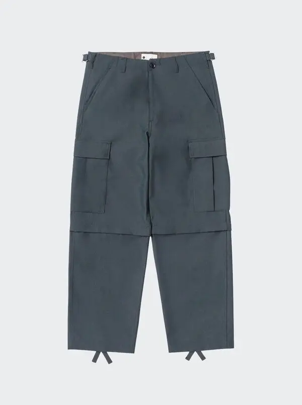 VOWELS Zip-off Cargo Pants Dark Forest - Green