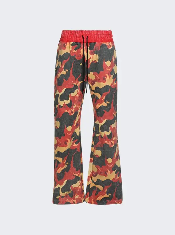 WHO DECIDES WAR BY EV BRAVADO Flame Camo Sweatpant