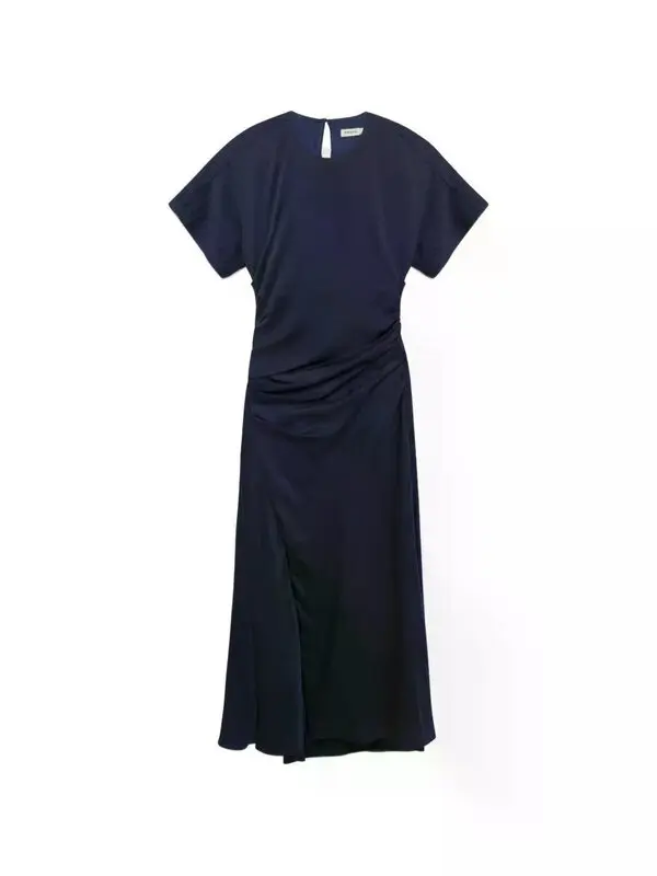Simkhai Draped Midi Dress With Slit Detail