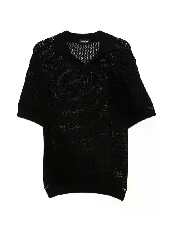 Tagliatore Collared T-shirt - Black