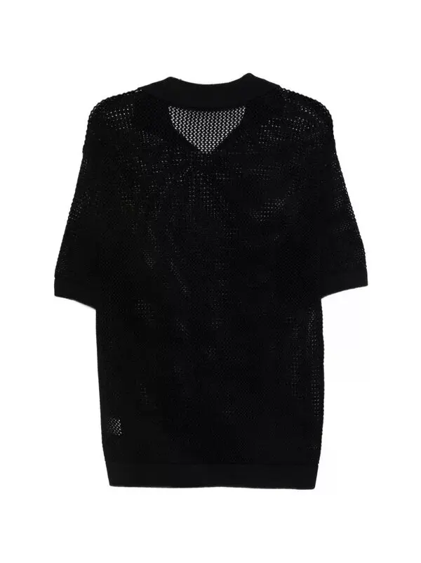 Tagliatore Collared T-shirt - Black
