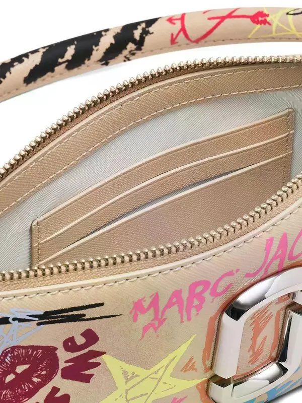 Marc Jacobs The Snapshot Scribble-design Shoulder Bag - Neutrals