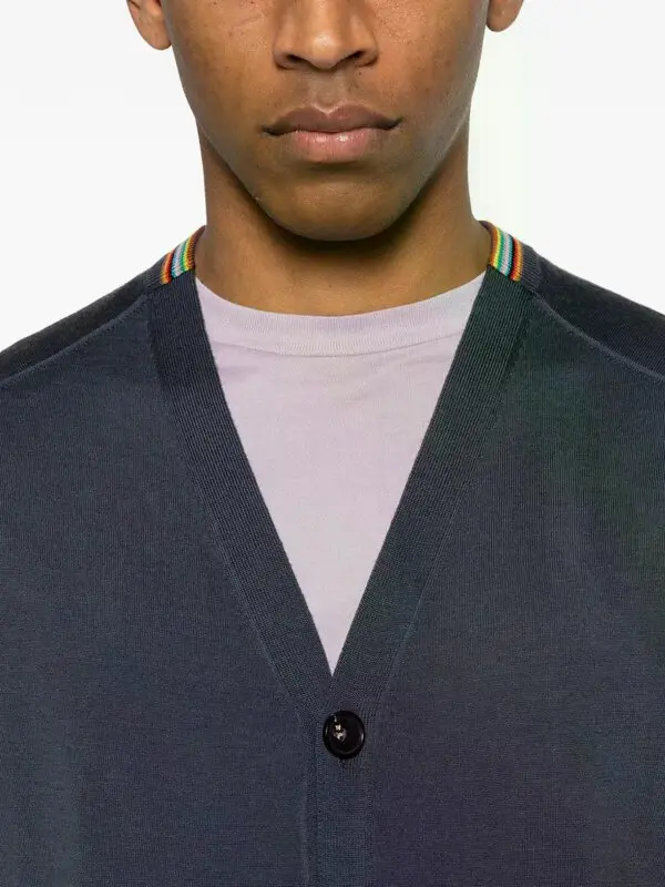 Paul Smith Signature Stripe V-neck Cardigan