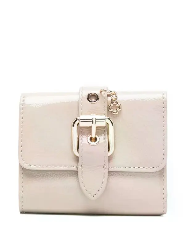 Maje Miss M Leather Wallet - Neutrals