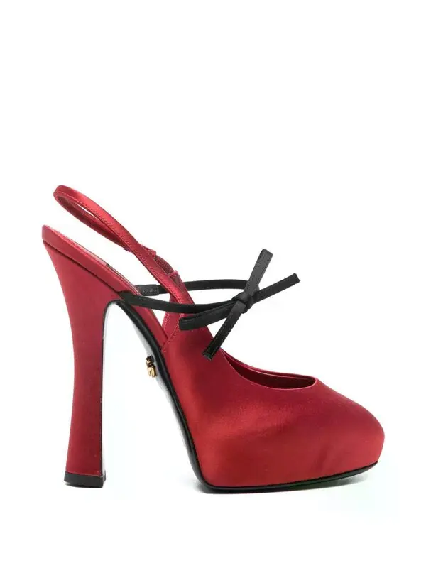 Dolce & Gabbana Bow-detail Slingback Heeled Pumps