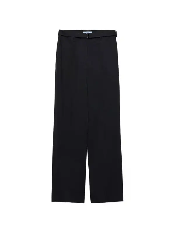 Prada Wool Wide-leg Pants - Blue