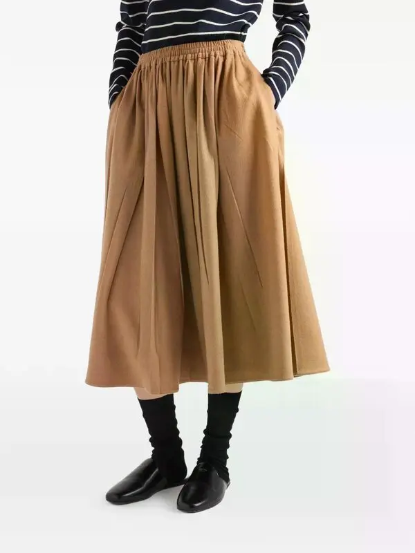 Prada Camel-hair Circle Midi Skirt - Neutrals