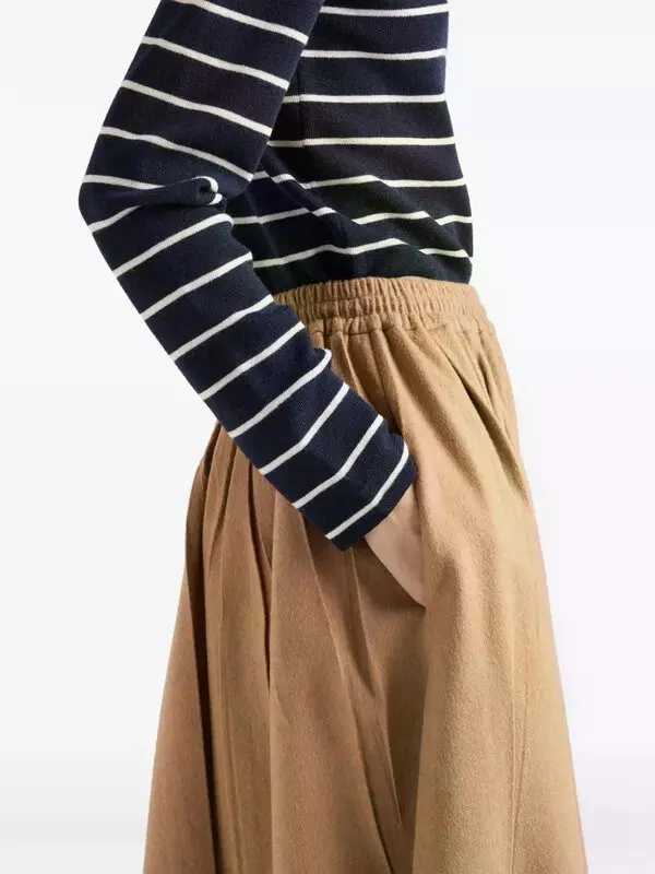 Prada Camel-hair Circle Midi Skirt - Neutrals