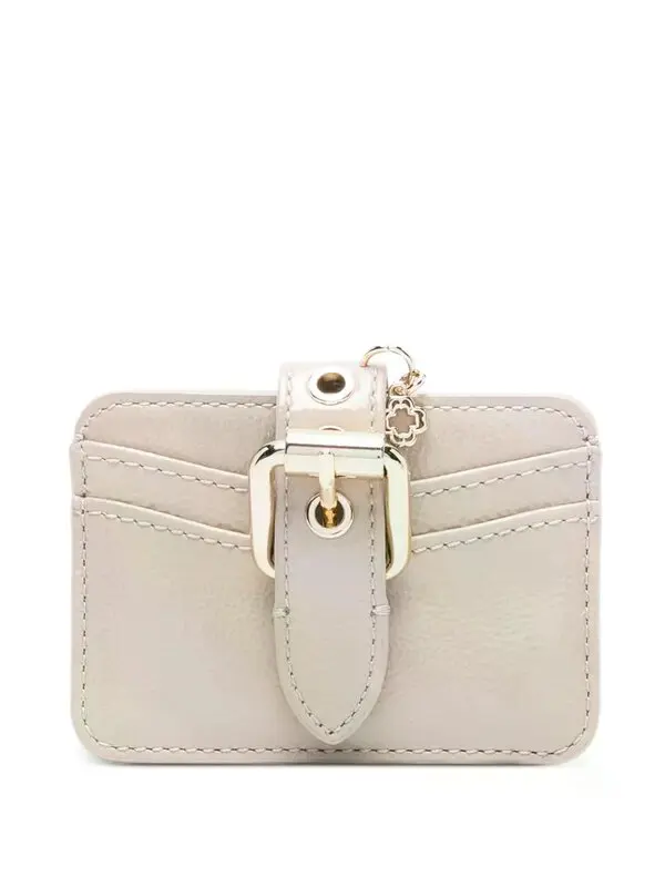Maje Miss M Leather Cardholder - Neutrals