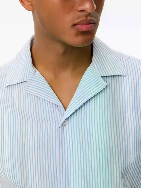LES DEUX Lukas Striped Short-sleeve Shirt