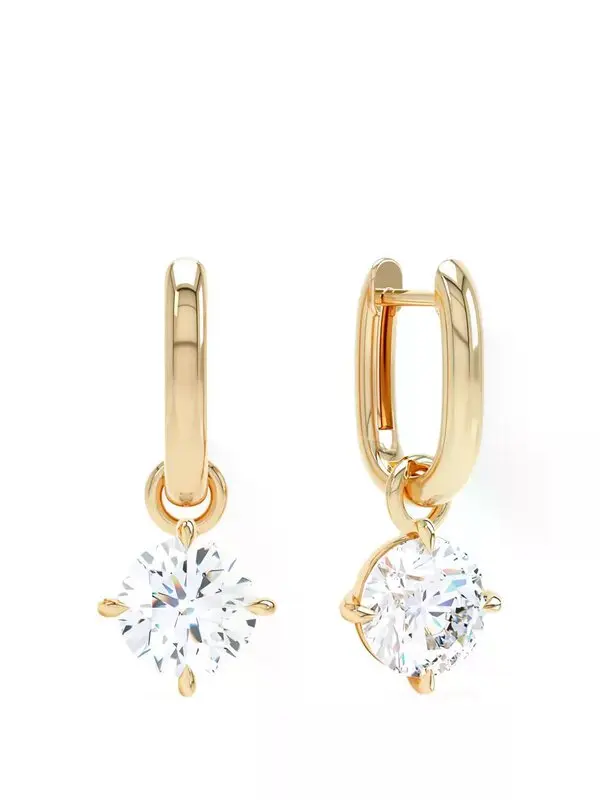 LOEV Diamond Drop Earrings - Gold