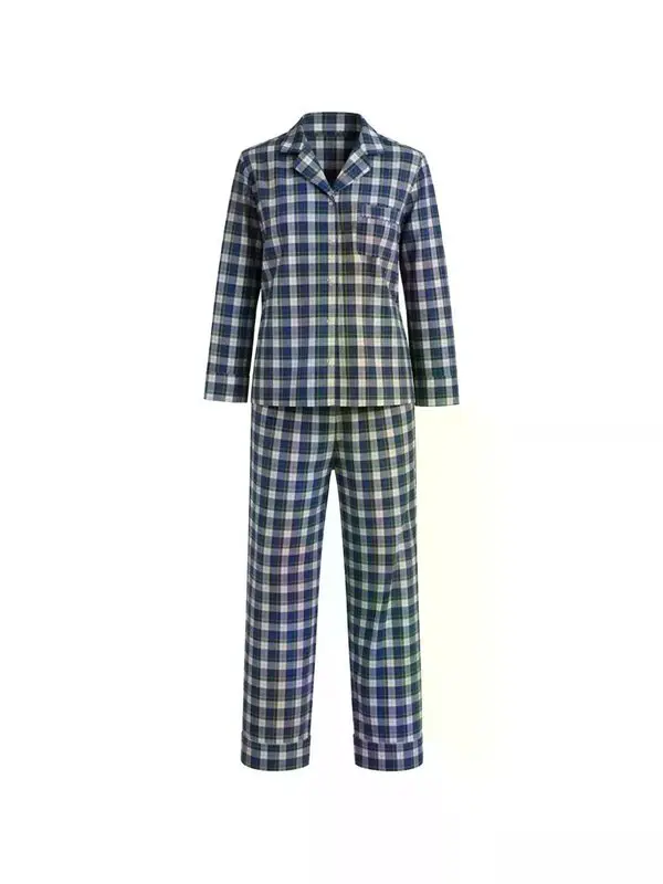 Polo Ralph Lauren Checked Pattern Pajama Set - Blue