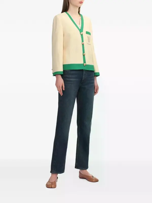 Valentino Garavani V-neck Embroidered Jacket