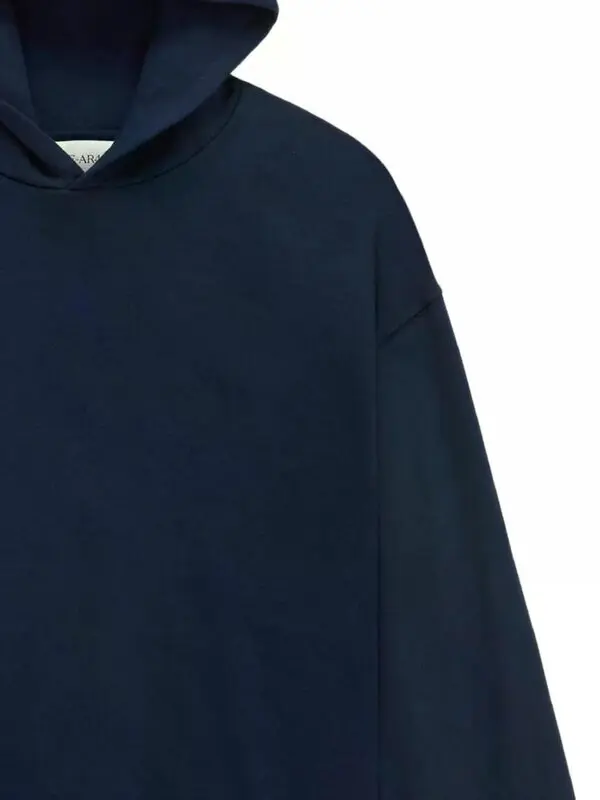 WE-AR4 Cotton Hoodie With Ribbed Detailing - Blue