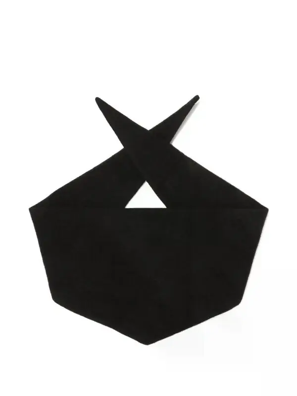RIER Fleece Trim Scarf - Black