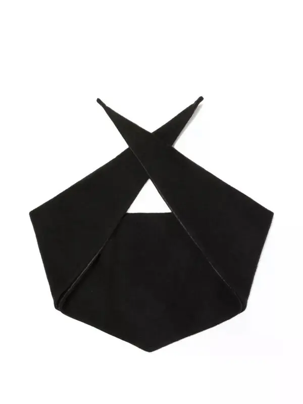 RIER Fleece Trim Scarf - Black