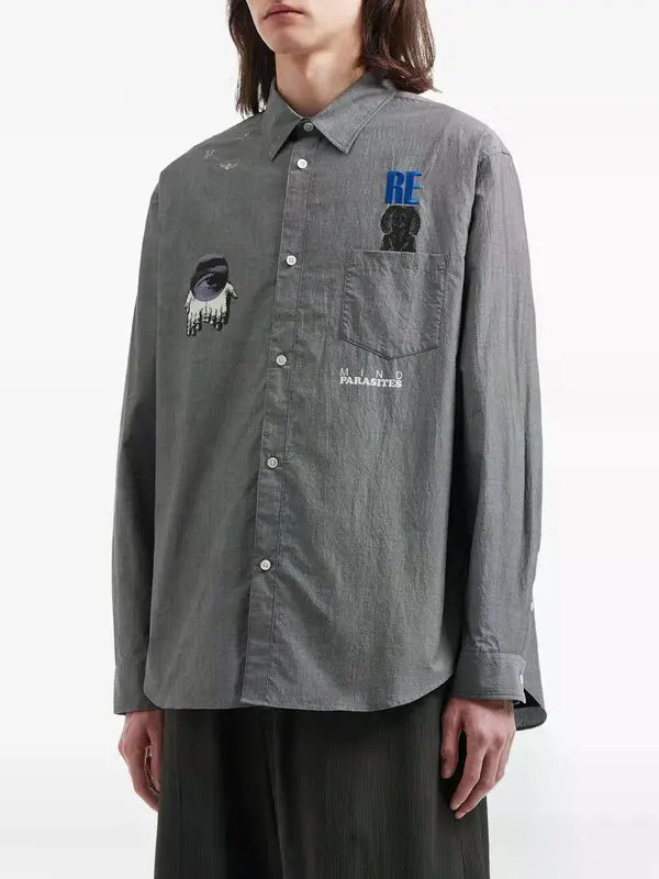 Undercover Patch-appliqué Pocket Shirt - Grey