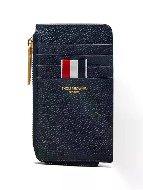 Thom Browne Logo-detail Card Holder - Blue