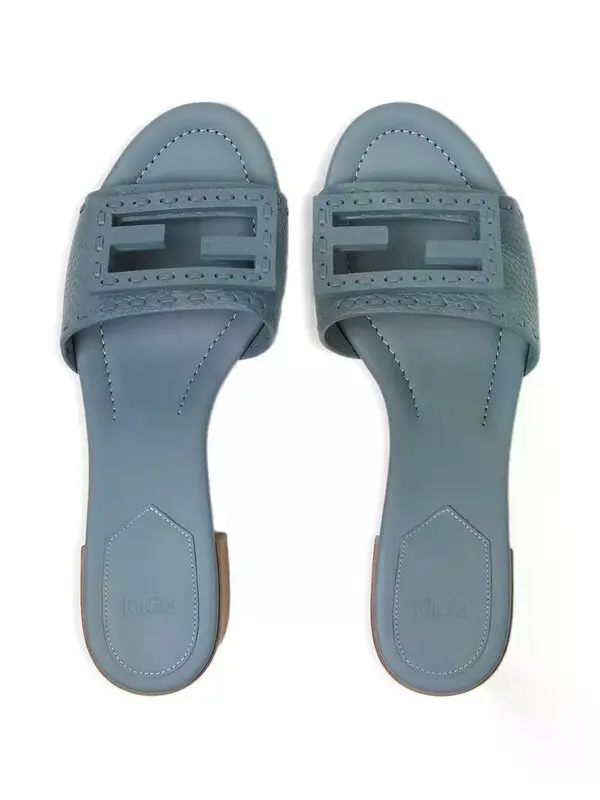 Fendi Baguette Leather Sandals