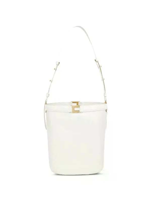 Elisabetta Franchi Logo Detail Shoulder Bag - White