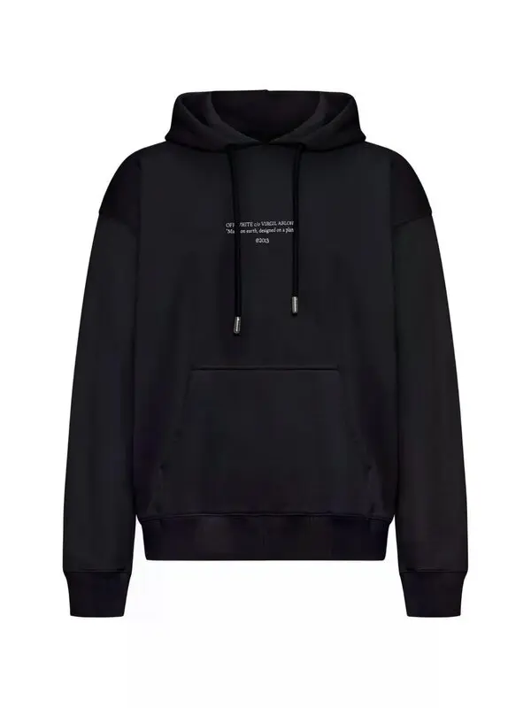 Off-White Hooded Sweatshirt - Black