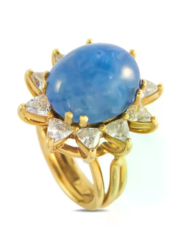 LB EXCLUSIVE 18k Yellow Diamond And Sapphire Ring - Gold