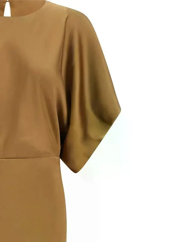 Norma Kamali Draped-sleeves Maxi Dress - Neutrals