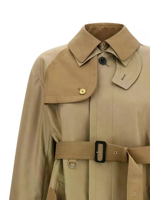 Sacai Double-layer Collared Trench Coat