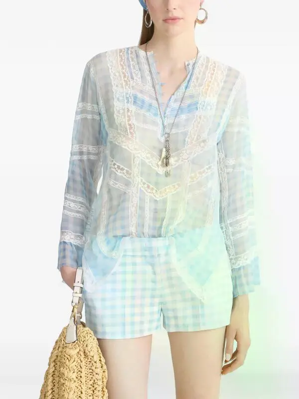 Ermanno Scervino Printed Silk Blouse