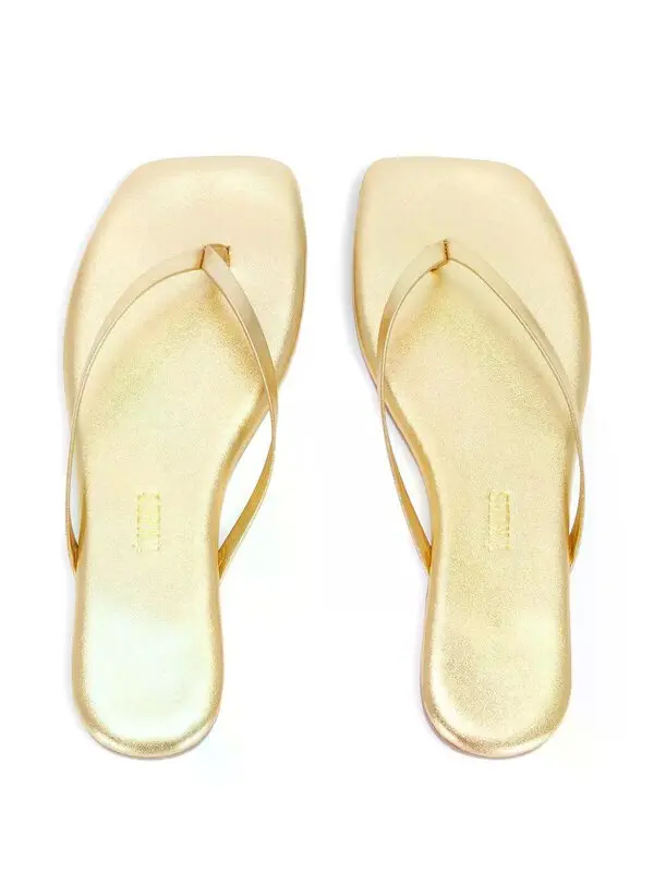 Tkees Square-toe Thong Sandals - Gold