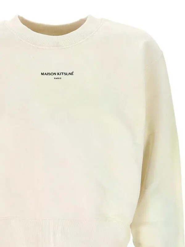 Maison Kitsuné Cropped Sweatshirt - Neutrals