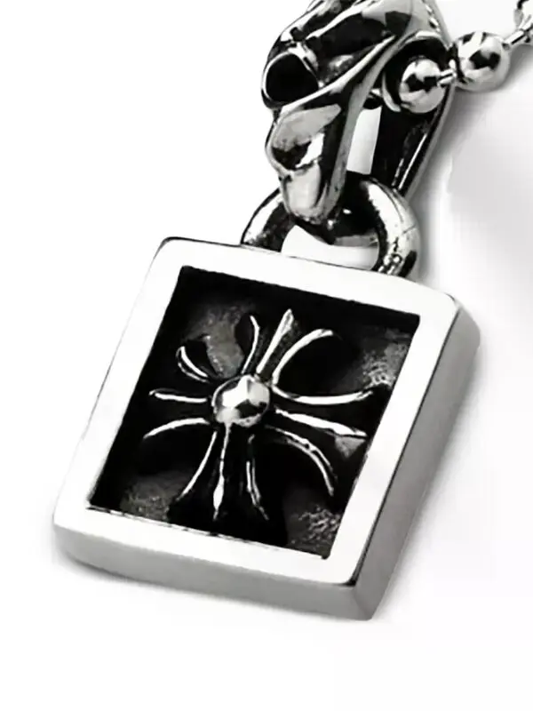 Chrome Hearts Framed Ch Plus Ball Chain Necklace
