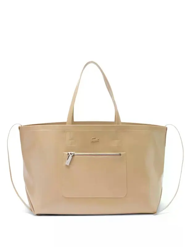 Lacoste Large Lite Glossy Tote Bag - Neutrals