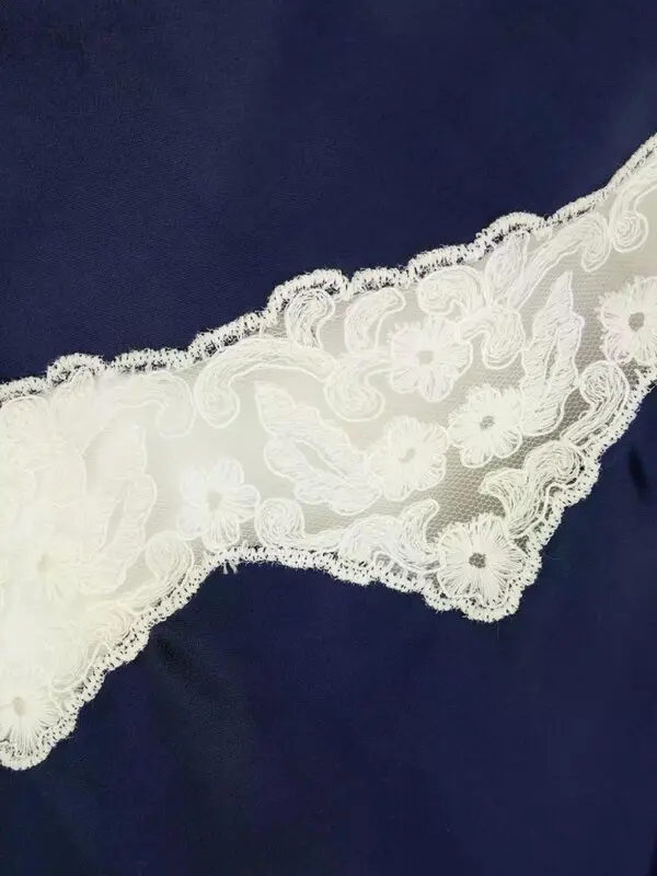 Alberta Ferretti Lace-trimmed Top