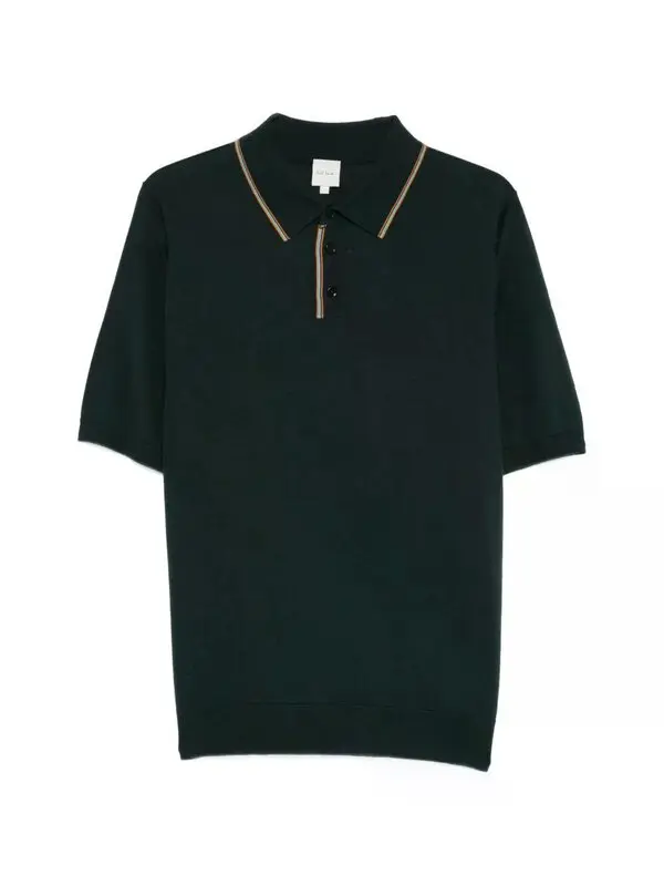 Paul Smith Trim Polo Shirt - Green