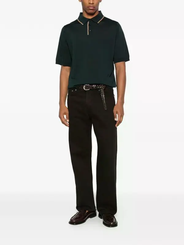 Paul Smith Trim Polo Shirt - Green