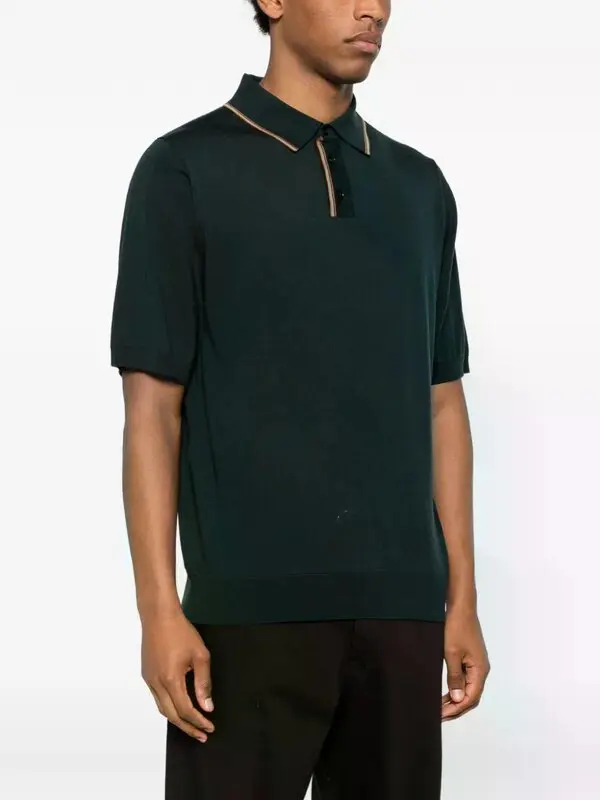 Paul Smith Trim Polo Shirt - Green