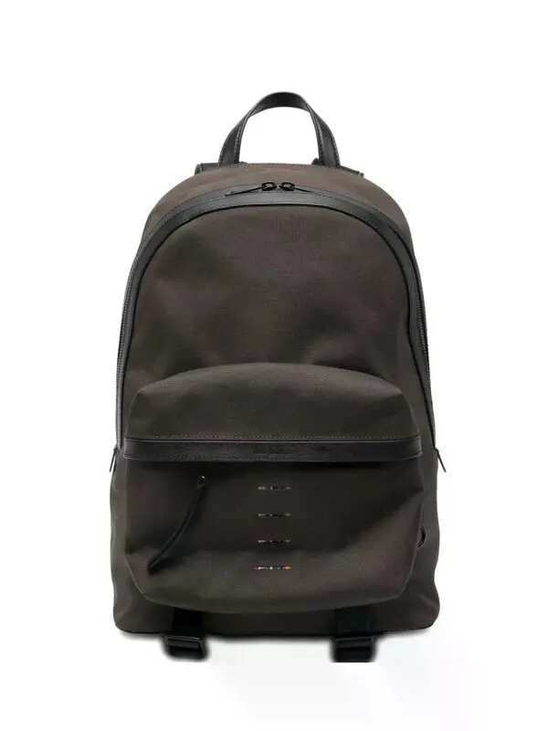 Paul Smith Leather-trim Backpack - Green