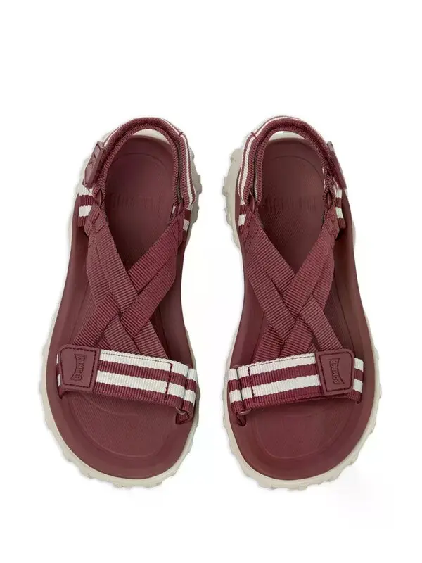 Camper Drift Trail Striped Sandals - Red