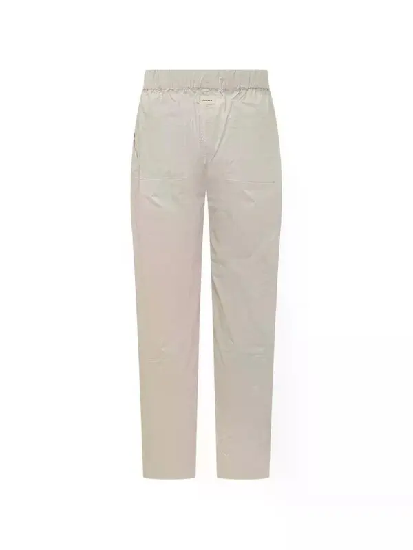 A PAPER KID Logo-patch Trousers - Neutrals