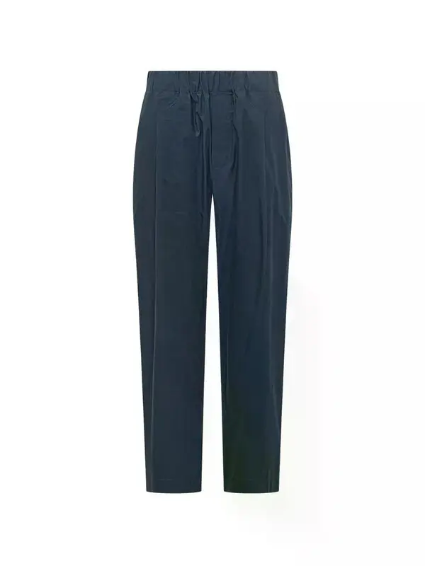 A PAPER KID Logo-patch Trousers - Blue