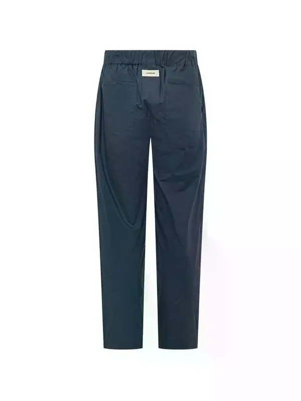 A PAPER KID Logo-patch Trousers - Blue