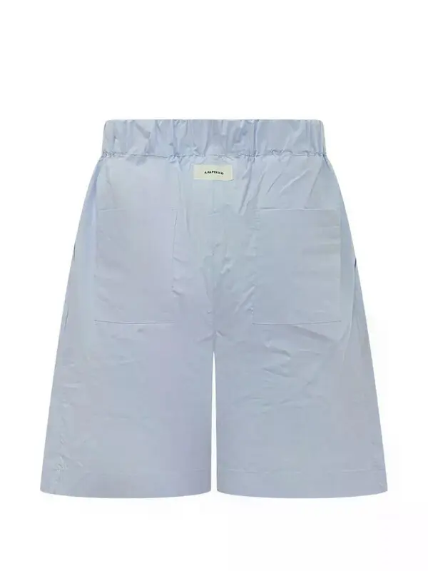 A PAPER KID Logo-patch Shorts - Blue
