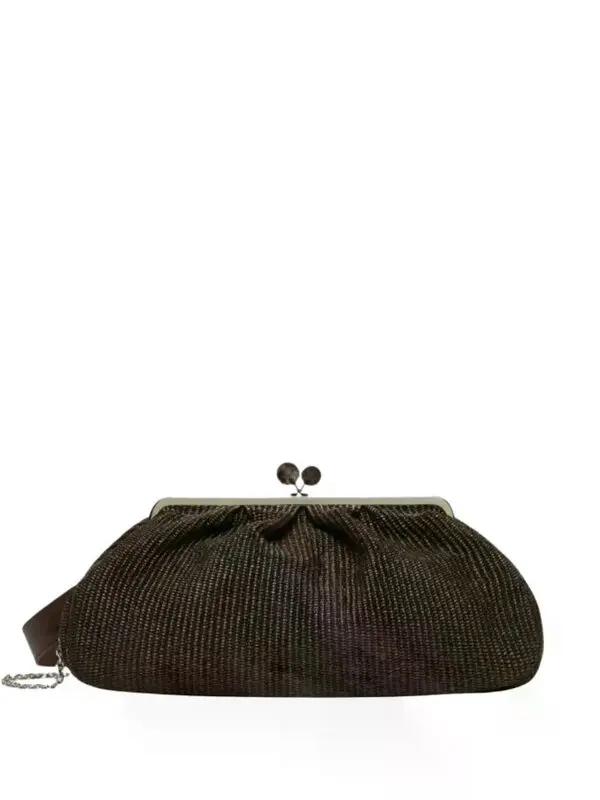 Max Mara Kiss Clasp Clutch Bag - Brown