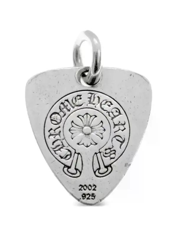Chrome Hearts Tongue Guitar Pick Charm - Silver