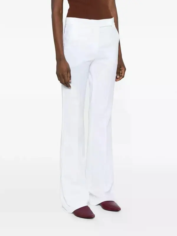 Max Mara Pleated Detail Trousers - White